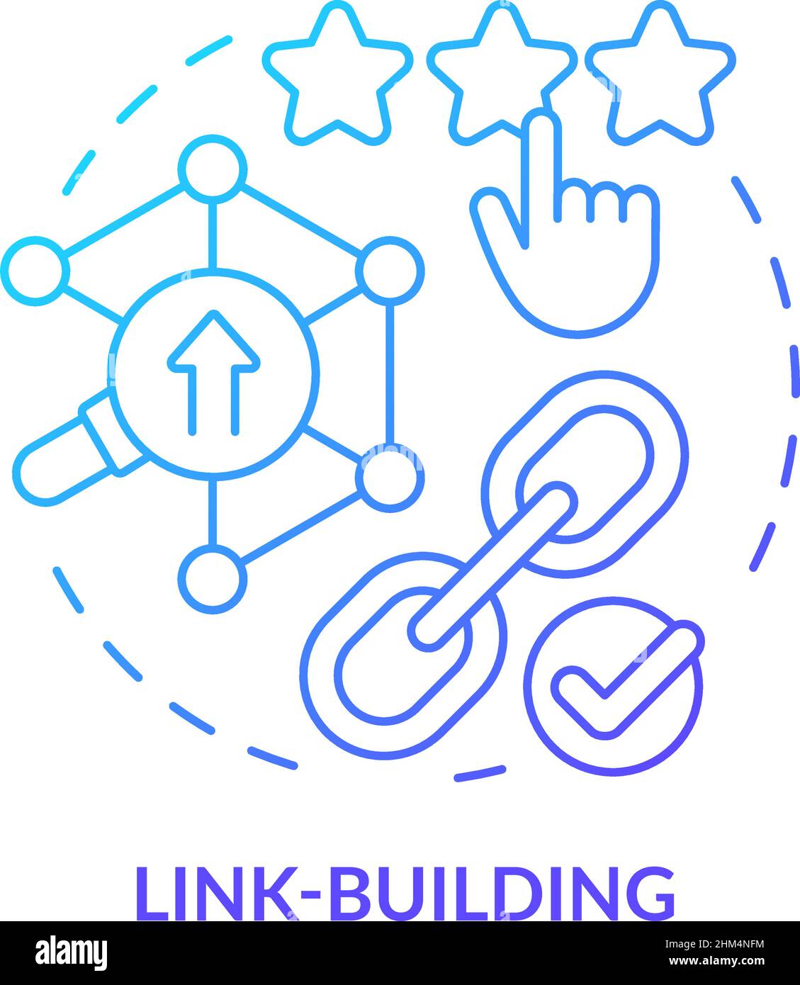 Link-building blue gradient concept icon Stock Vector Image & Art - Alamy
