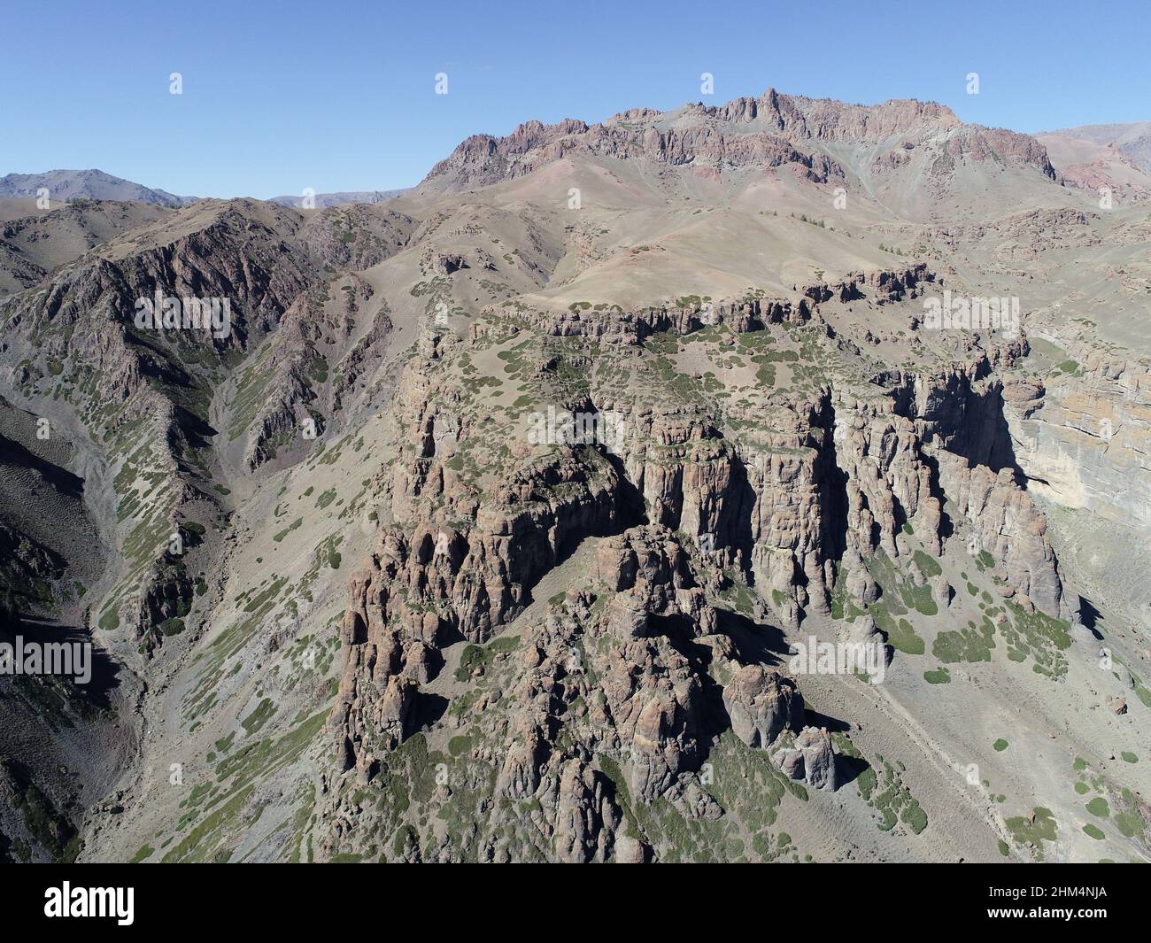 Aerial building ditch red bed landform Stock Photo - Alamy