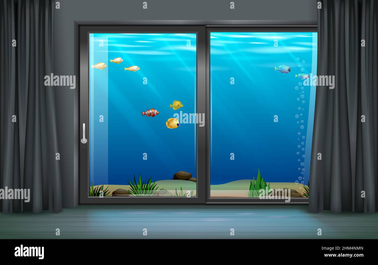 Underwater hotel room Stock Vector Images - Alamy