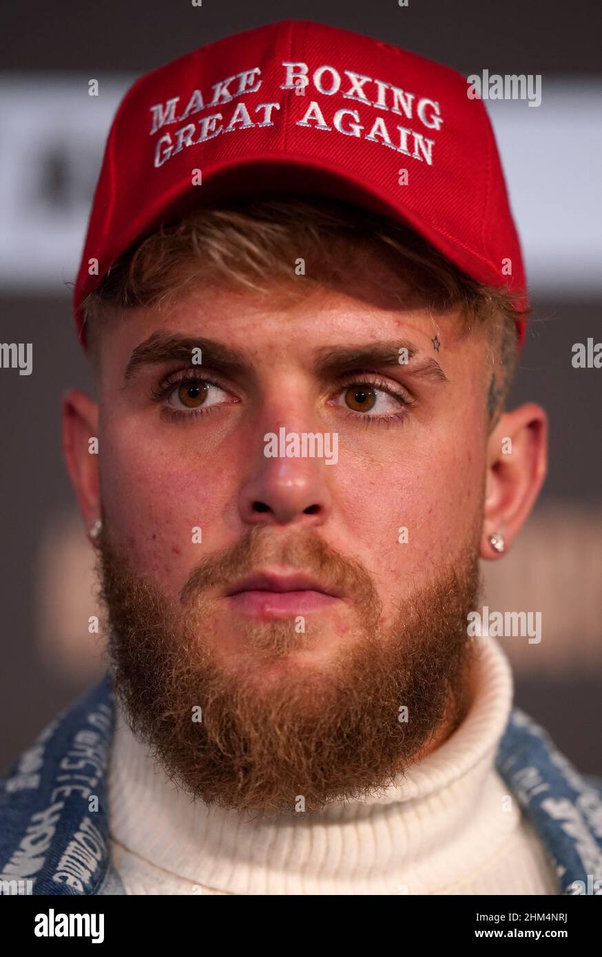 Jake Paul, co-owner of Most Valuable Promotions during a press ... Jake Paul, co-owner of Most Valuable Promotions during a press ...
