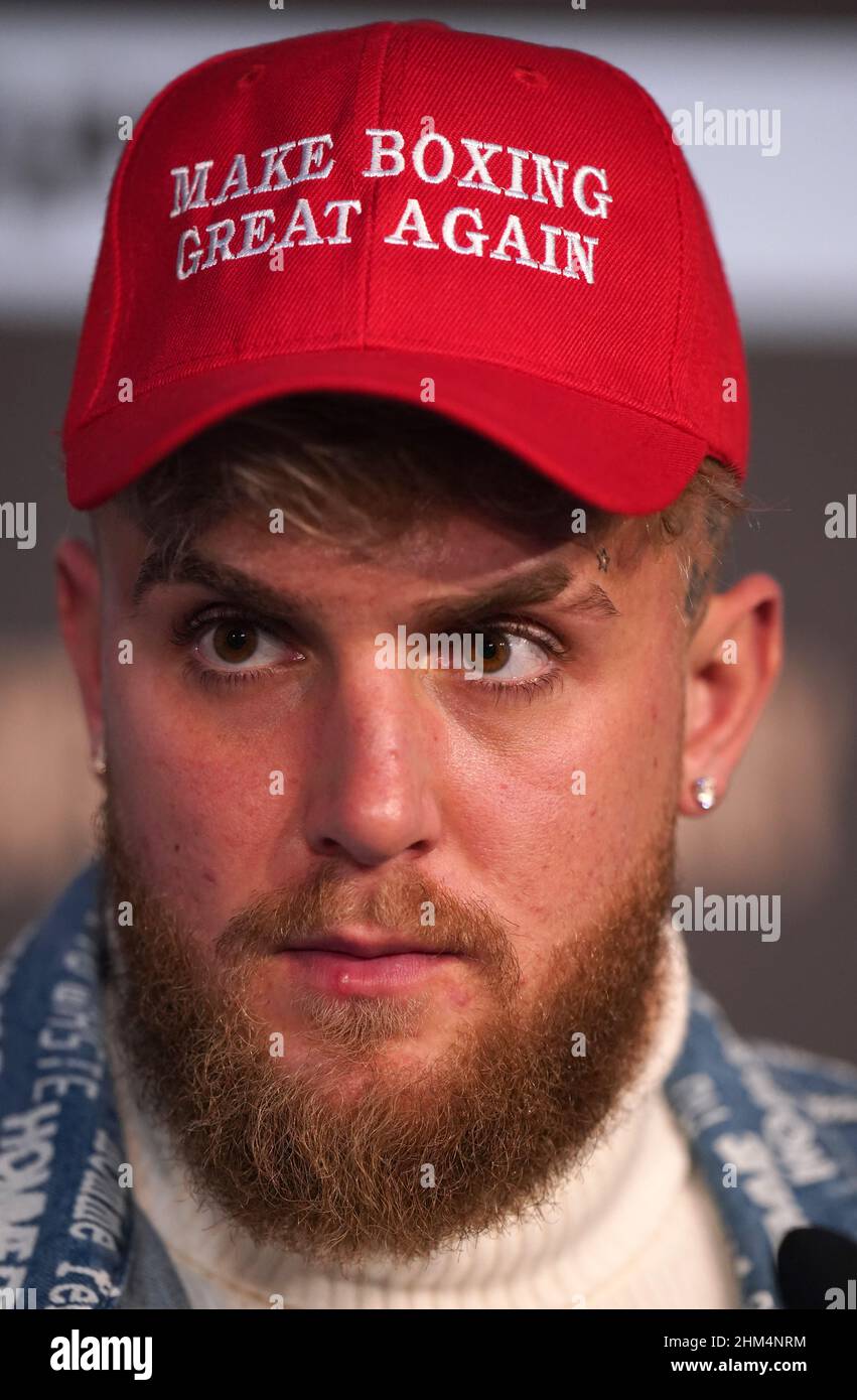 Jake Paul, co-owner of Most Valuable Promotions during a press ...