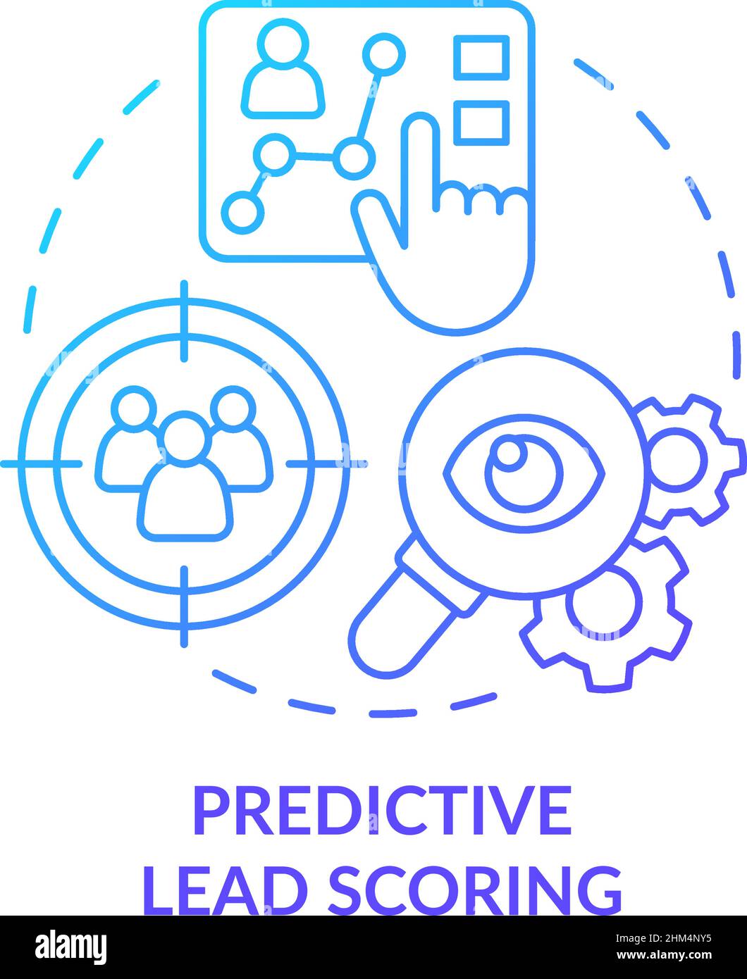 Predictive lead scoring blue gradient concept icon Stock Vector Image ... Predictive lead scoring blue gradient concept icon Stock Vector Image ...