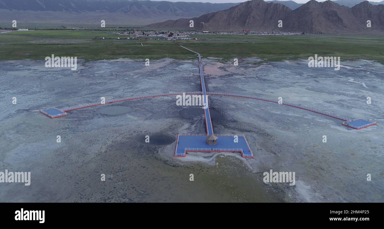 Xinjiang barkol aerial summer barkol lake scenery Stock Photo - Alamy
