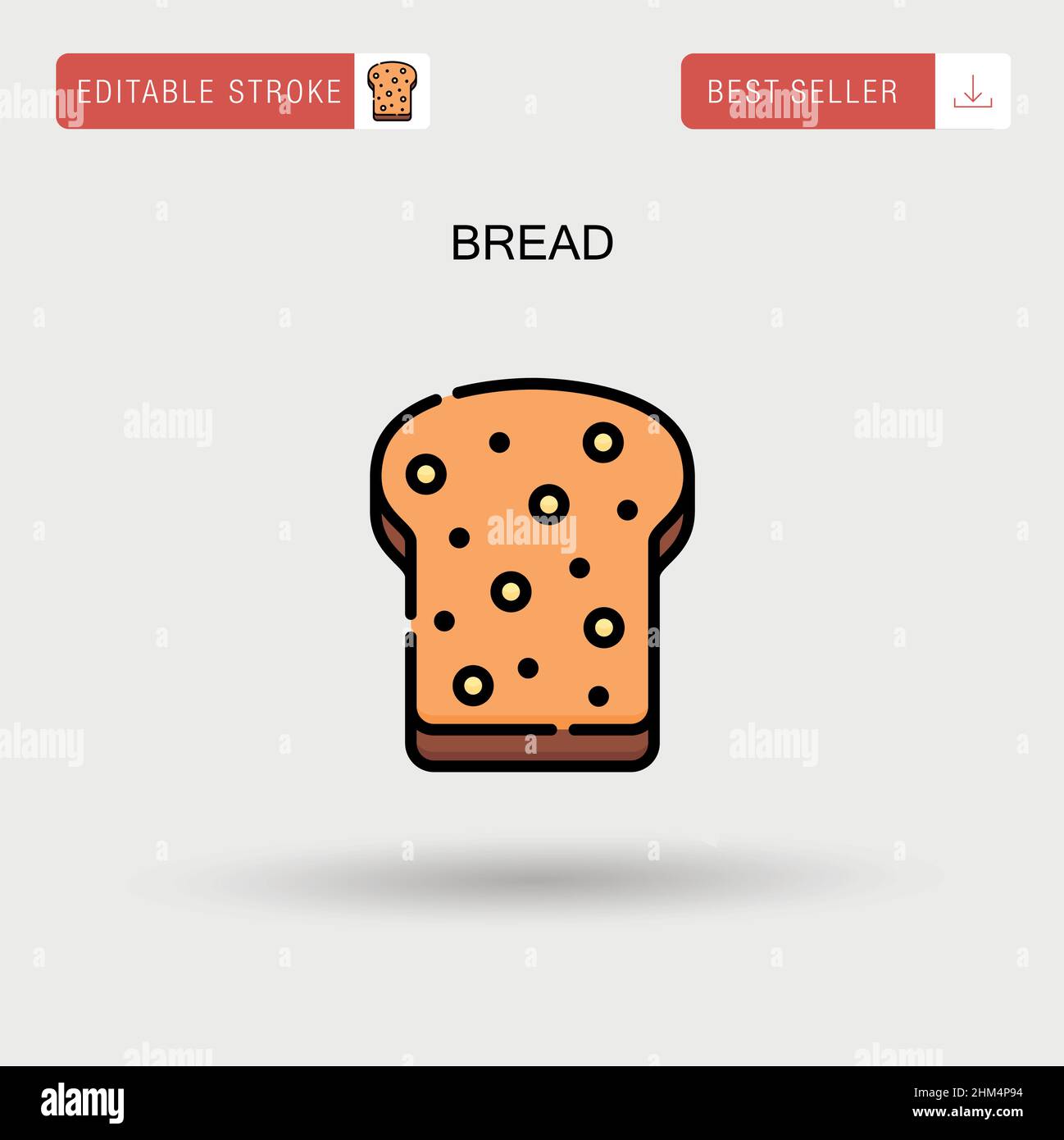 Bread Simple vector icon Stock Vector Image & Art - Alamy