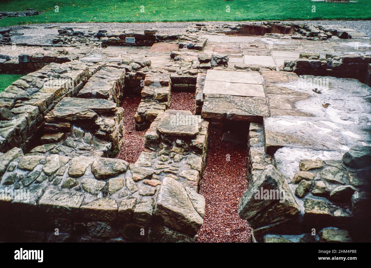 Baths remains in Bearsden, Scotland. The Antonine Wall (Vallum Antonini ...