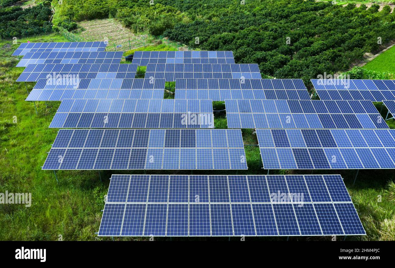 Solar photovoltaic power generation Stock Photo - Alamy