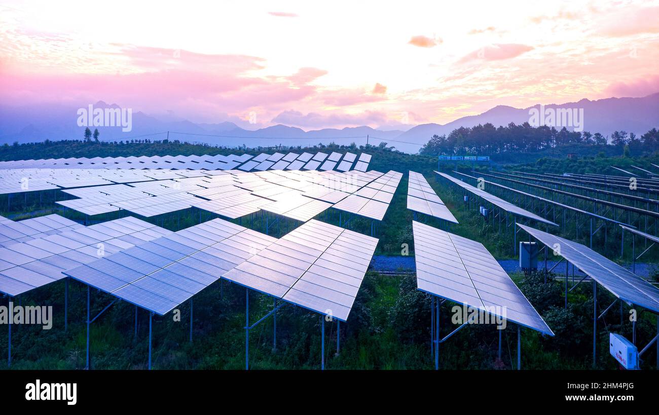 Solar photovoltaic solar power Stock Photo - Alamy