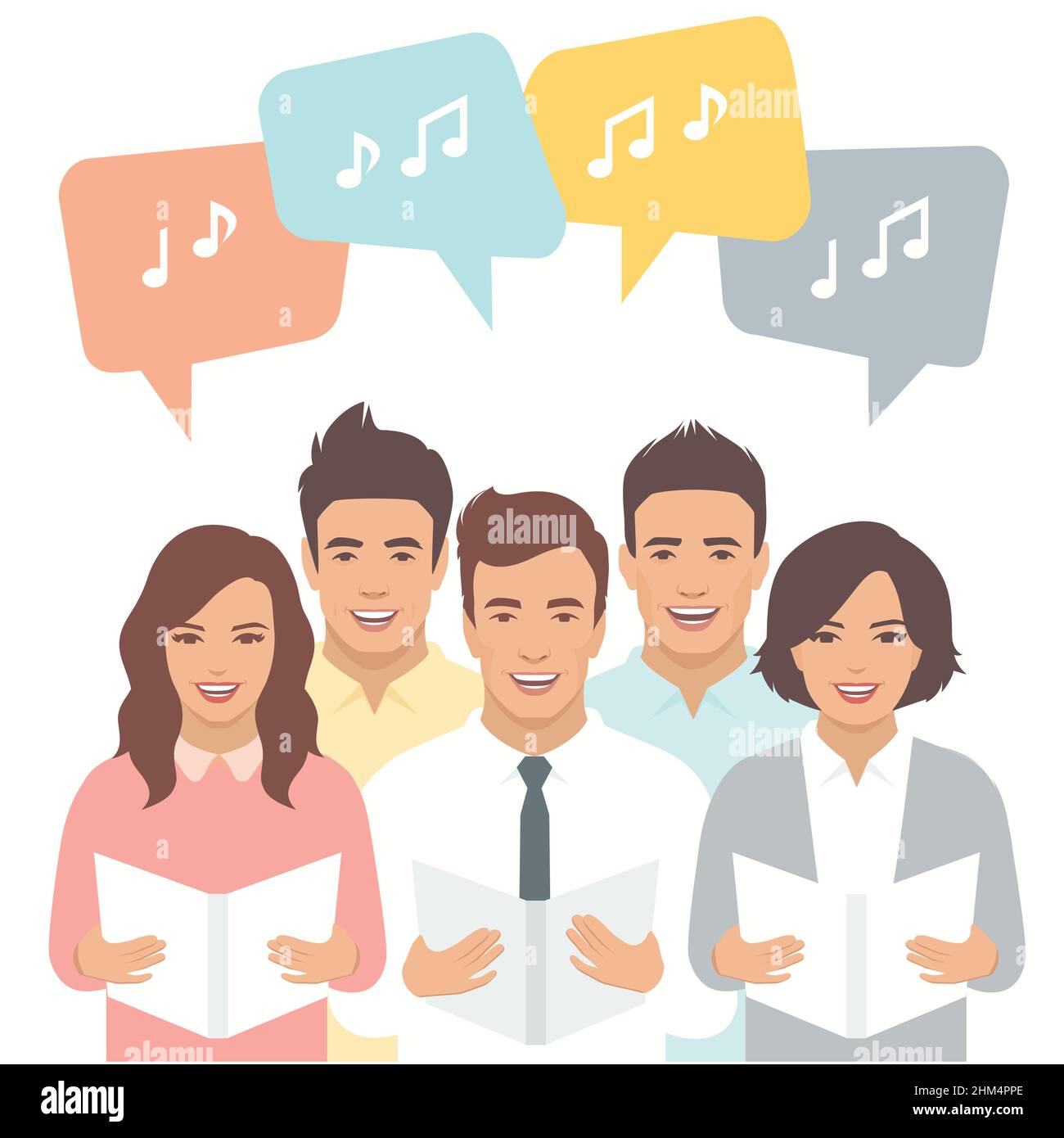 Cristian people. Choir singing, Music school, man and woman vocal group ...