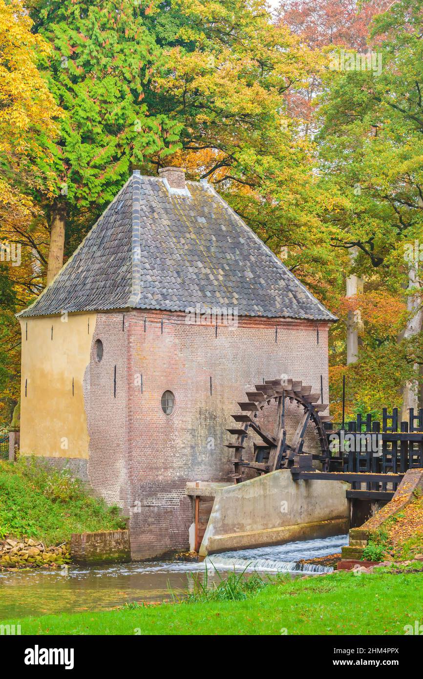 Old water mill in the Dutch province of Gelderland during autumn Stock ...
