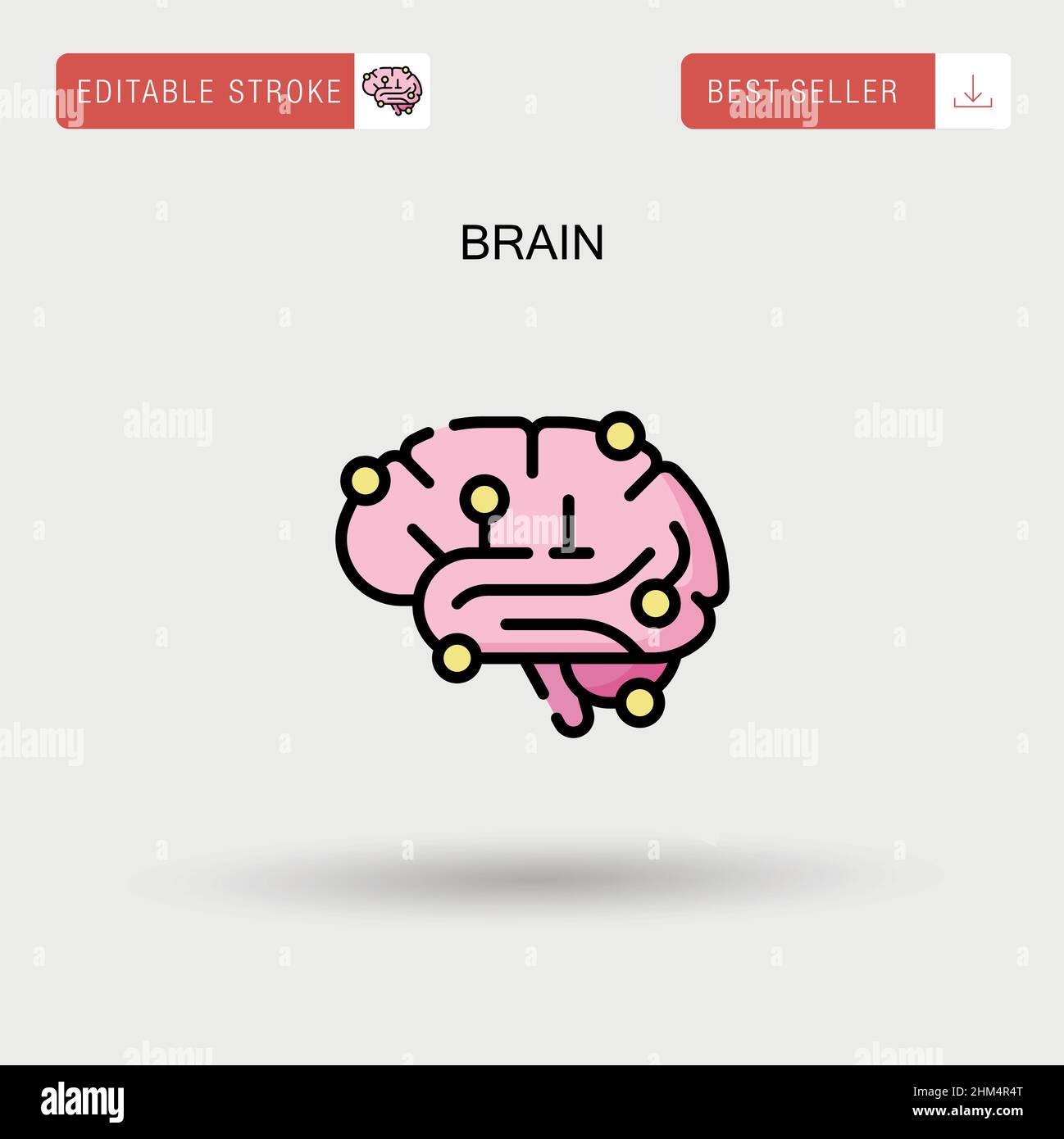 Brain Simple vector icon Stock Vector Image & Art - Alamy