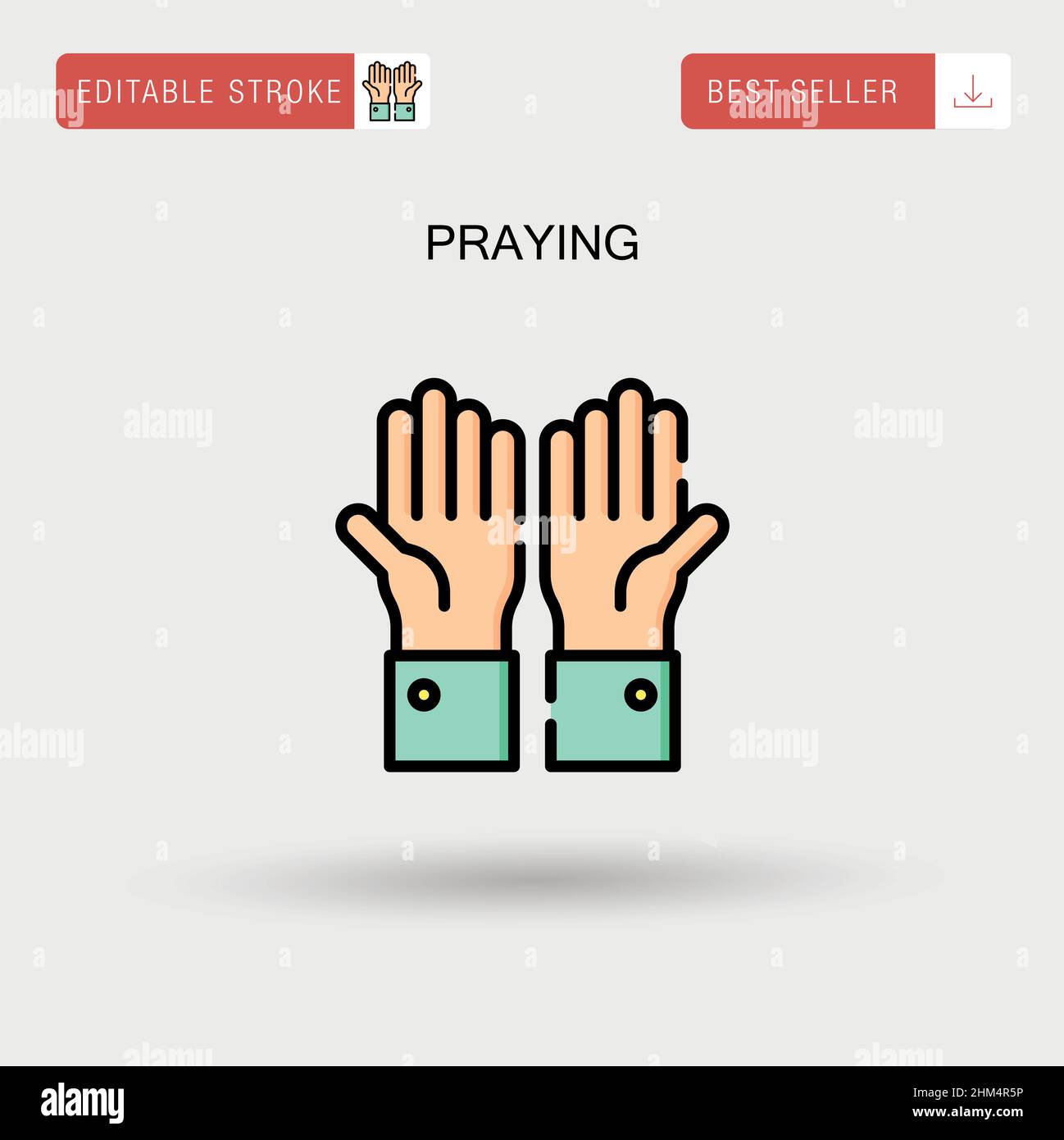 Praying Simple vector icon Stock Vector Image & Art - Alamy