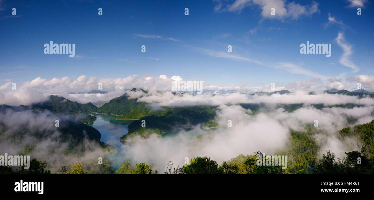 Lake water winding winding mountains and rivers hi-res stock ...