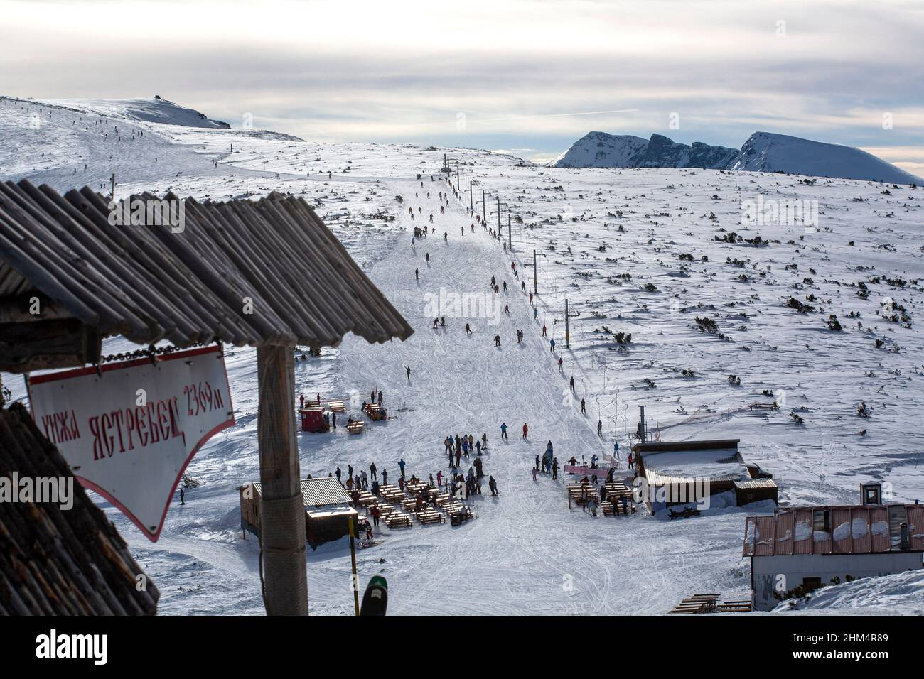 Mussala Peak in the distance, Rila mountain landscape Borovetz resort ...