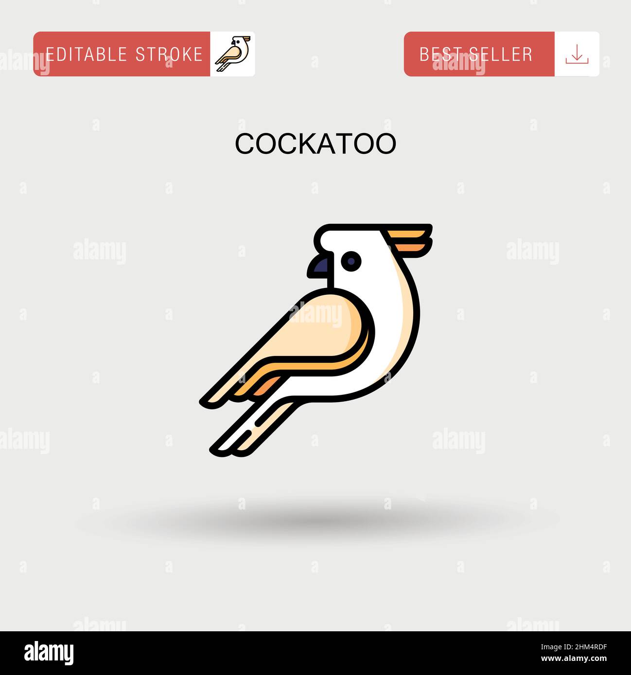 Yellow cockatoo parrot Stock Vector Images - Alamy