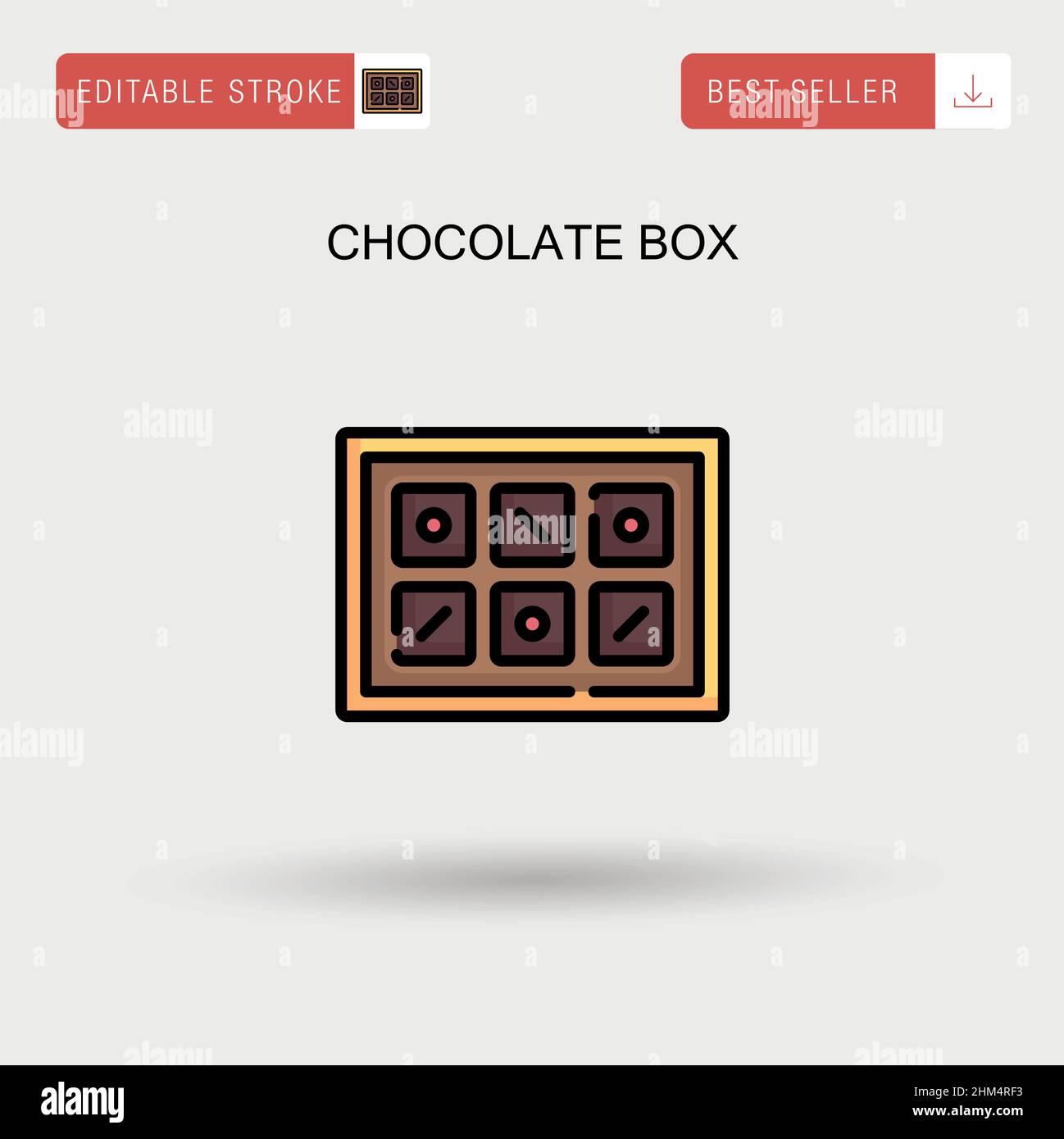 Milk chocolate box Stock Vector Images - Alamy