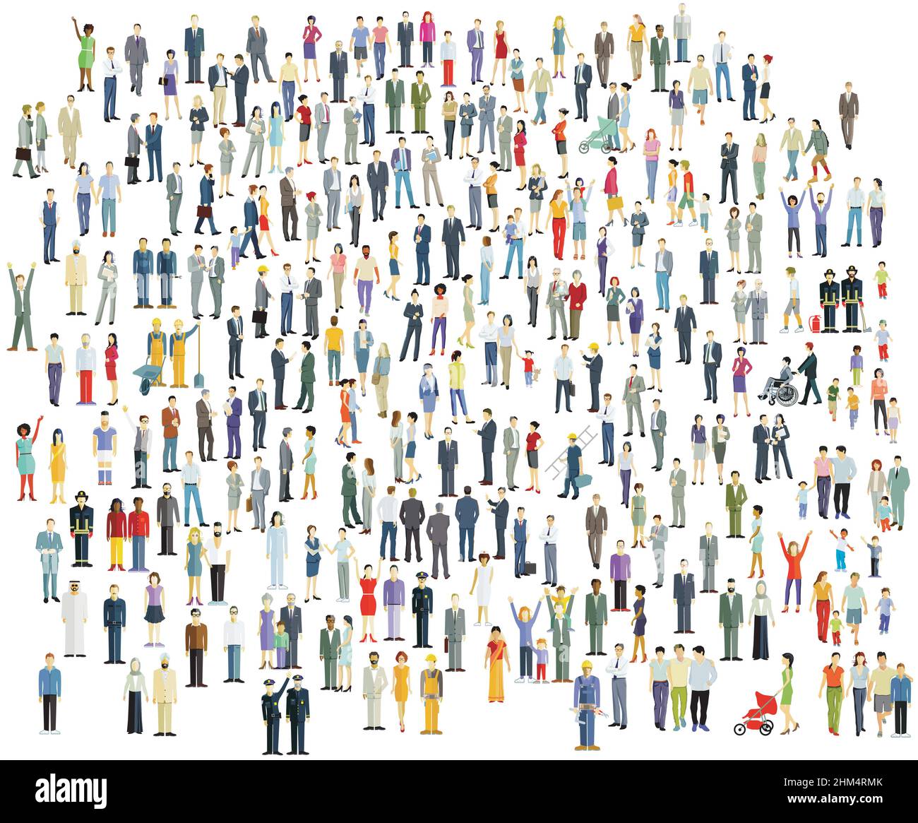 Adult crowds Stock Vector Images - Alamy