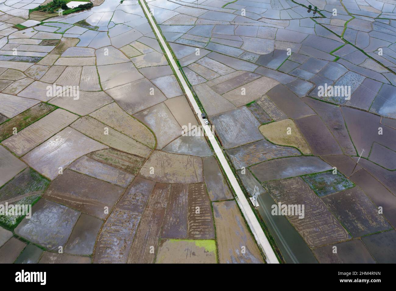 Aerial yangshuo glass field Stock Photo - Alamy