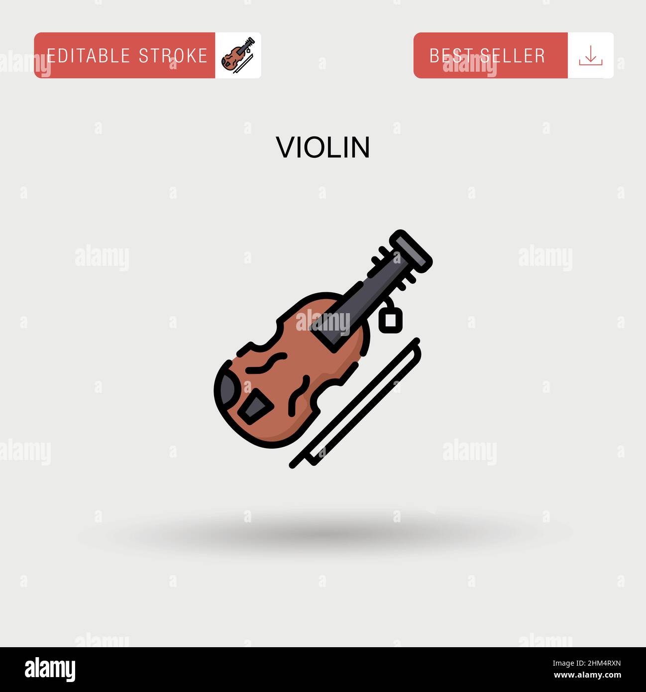 Violin Symbol Grunge