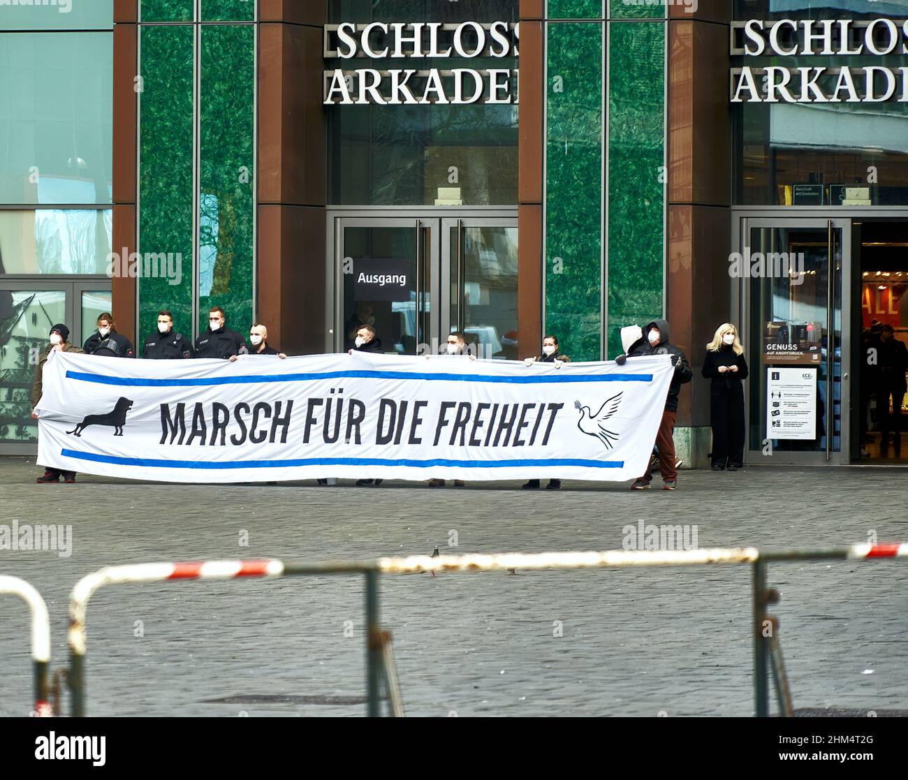 Braunschweig, Germany, January 8, 2022: Members of a right-wing ...