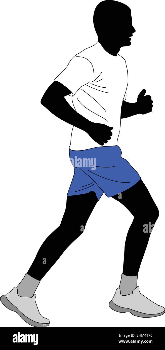 Jogging marathon Stock Vector Images - Alamy