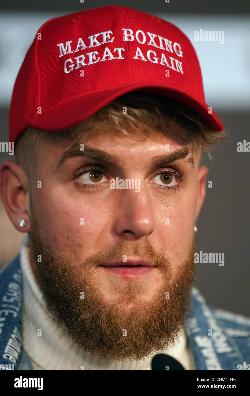 Jake Paul, co-owner of Most Valuable Promotions, during a press ...