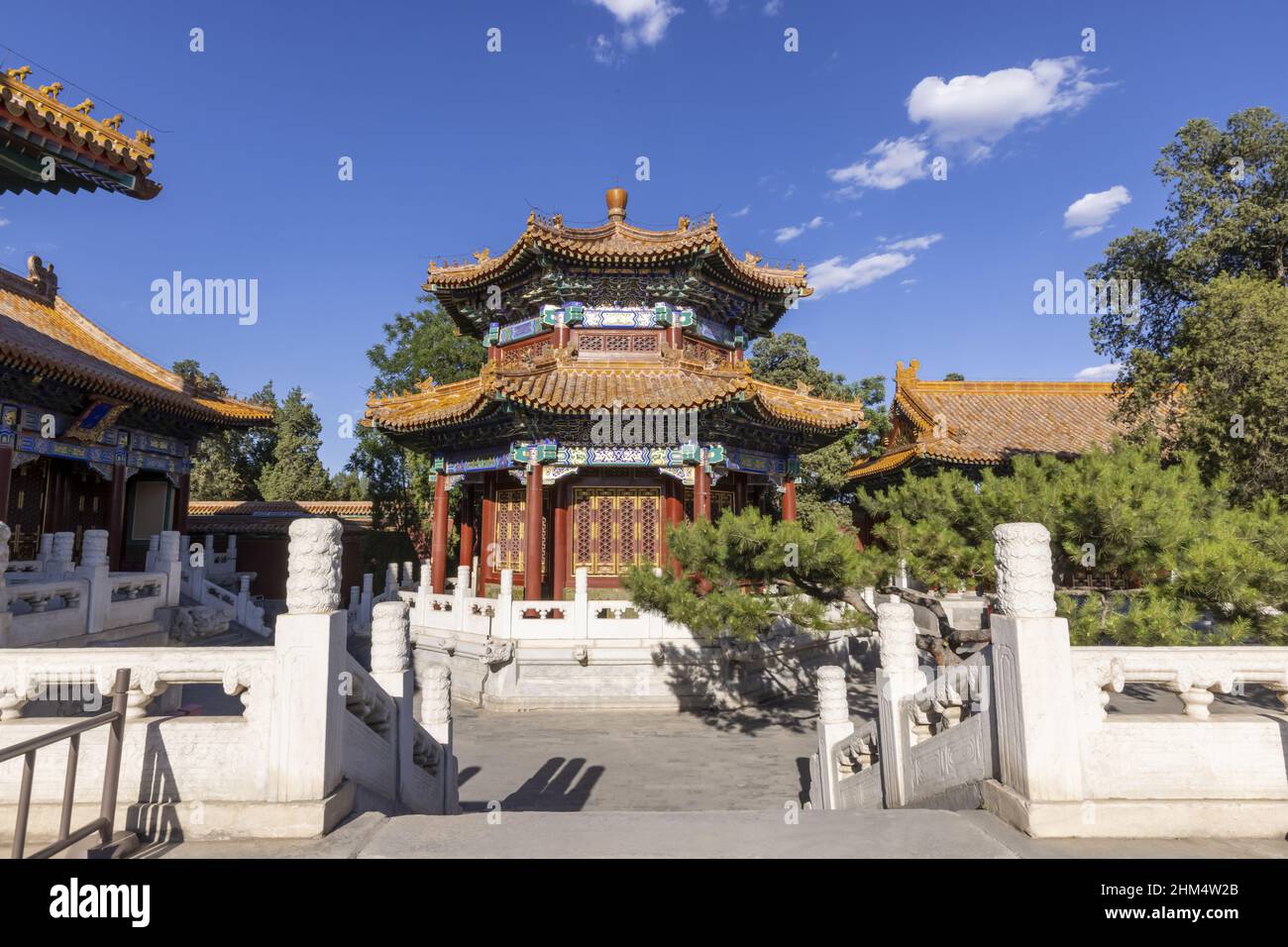 Beijing jingshan long-lived emperor temple east pavilion Stock Photo ...