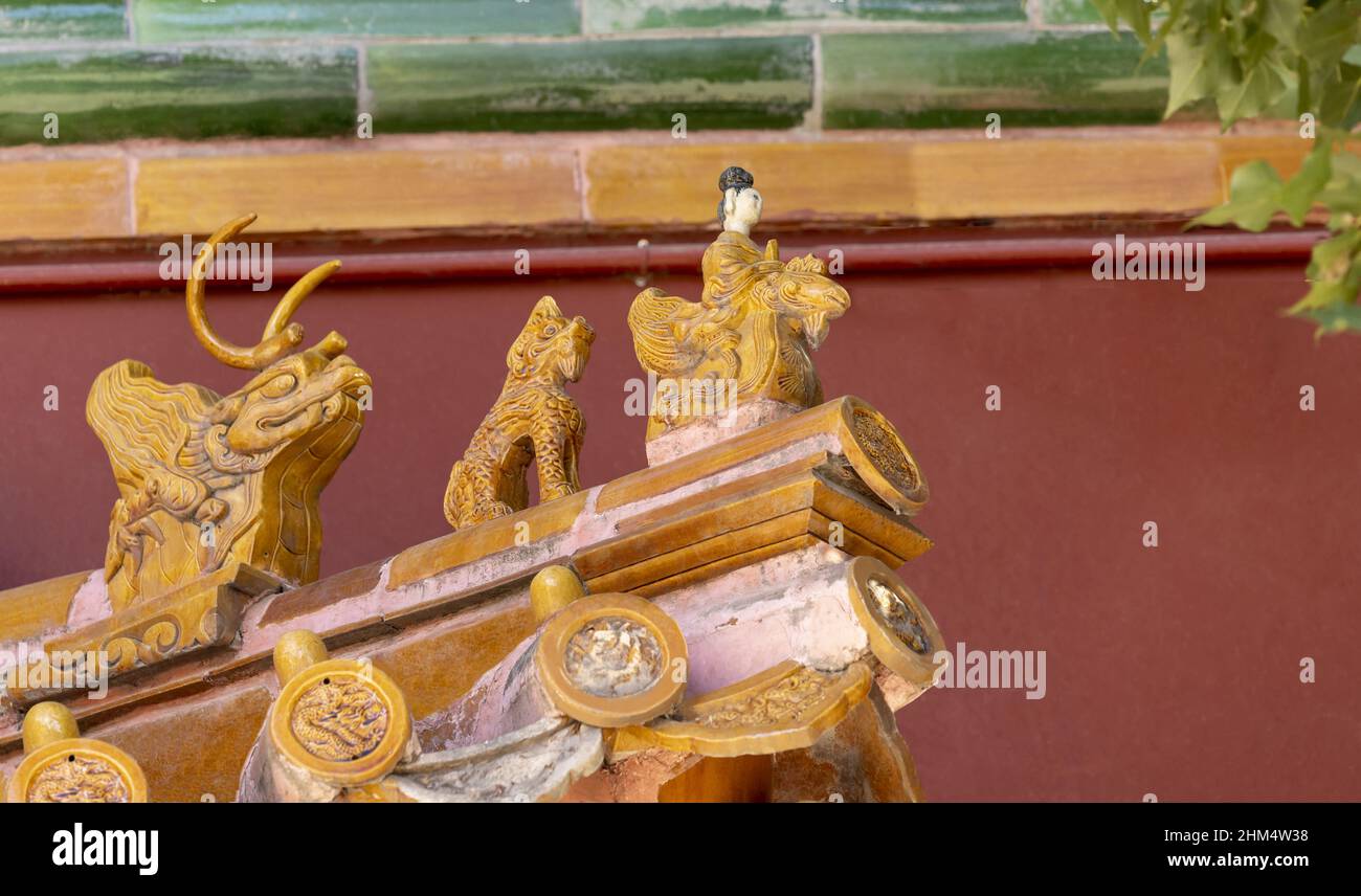 Beijing jingshan long-lived emperor temple ridge beast - a crane fairy ...