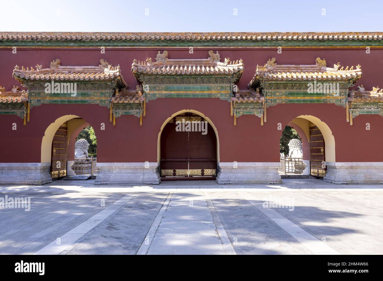 Beijing jingshan long-lived emperor temple - securities arch door Stock ...