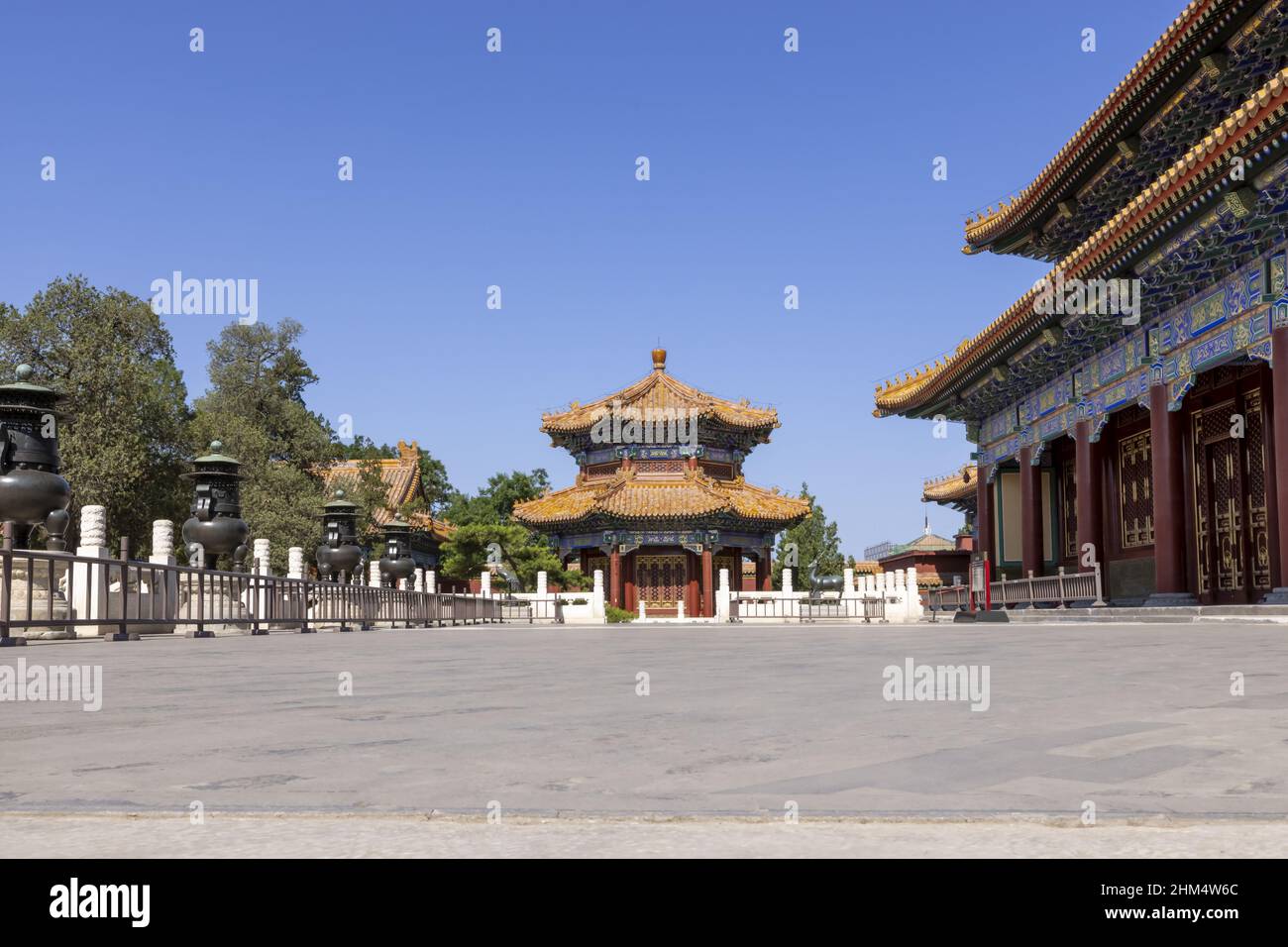 Beijing jingshan long-lived emperor temple - west pavilion Stock Photo ...