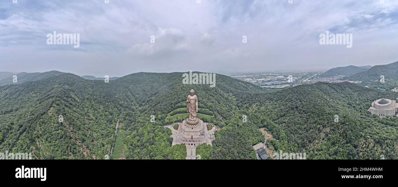 Aerial lingshan Buddha scenic spot Stock Photo - Alamy