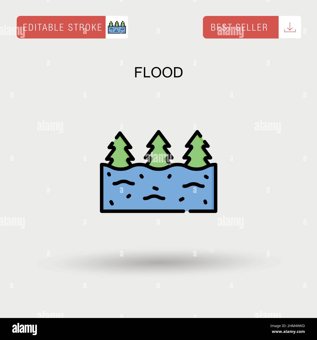 Car flooded Stock Vector Images - Alamy