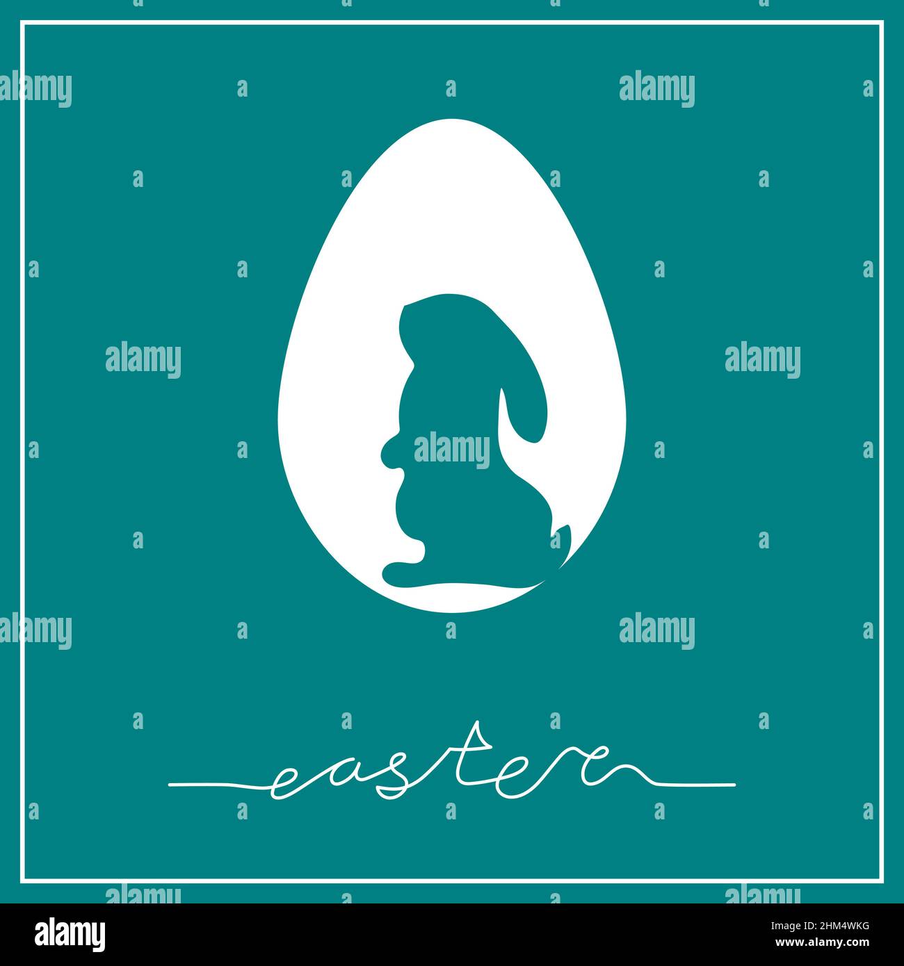 Easter day design. Continuous One Line Easter. Vector illustration for ...