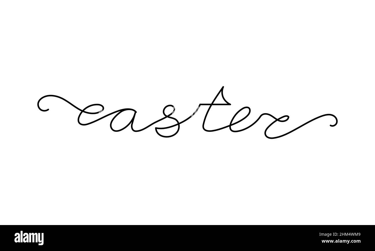 Easter day design. Continuous One Line Easter. Vector illustration for ...