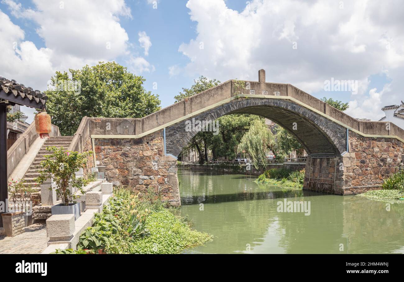 The ancient canal scenic QingMing bridge Stock Photo - Alamy