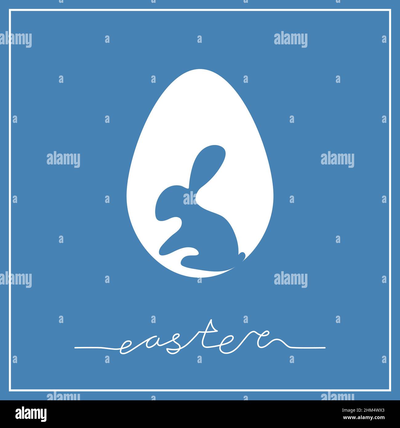 Easter day design. Continuous One Line Easter. Vector illustration for ...