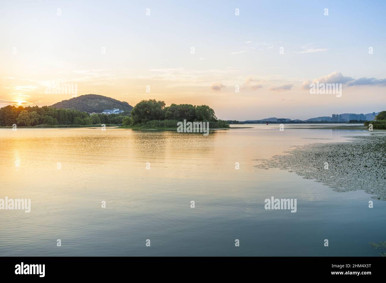 The taihu lake and city Stock Photo - Alamy