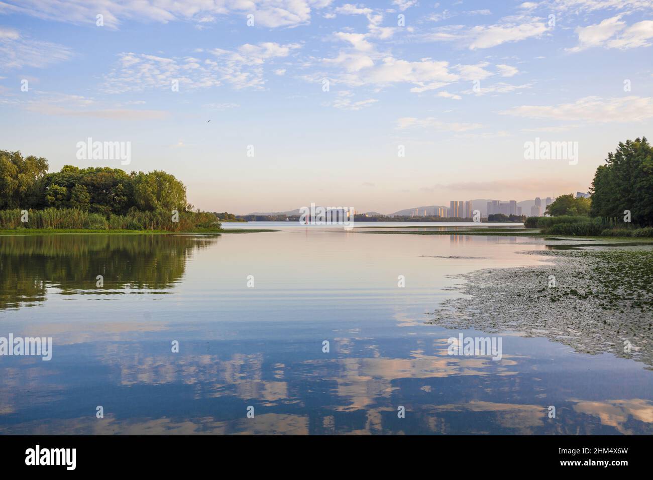 The taihu lake and city Stock Photo - Alamy