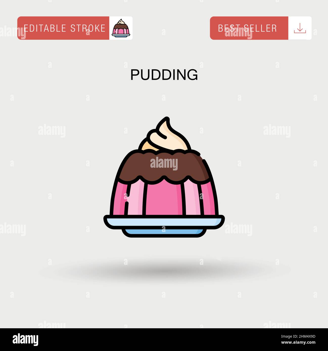 Pudding Simple vector icon Stock Vector Image & Art - Alamy