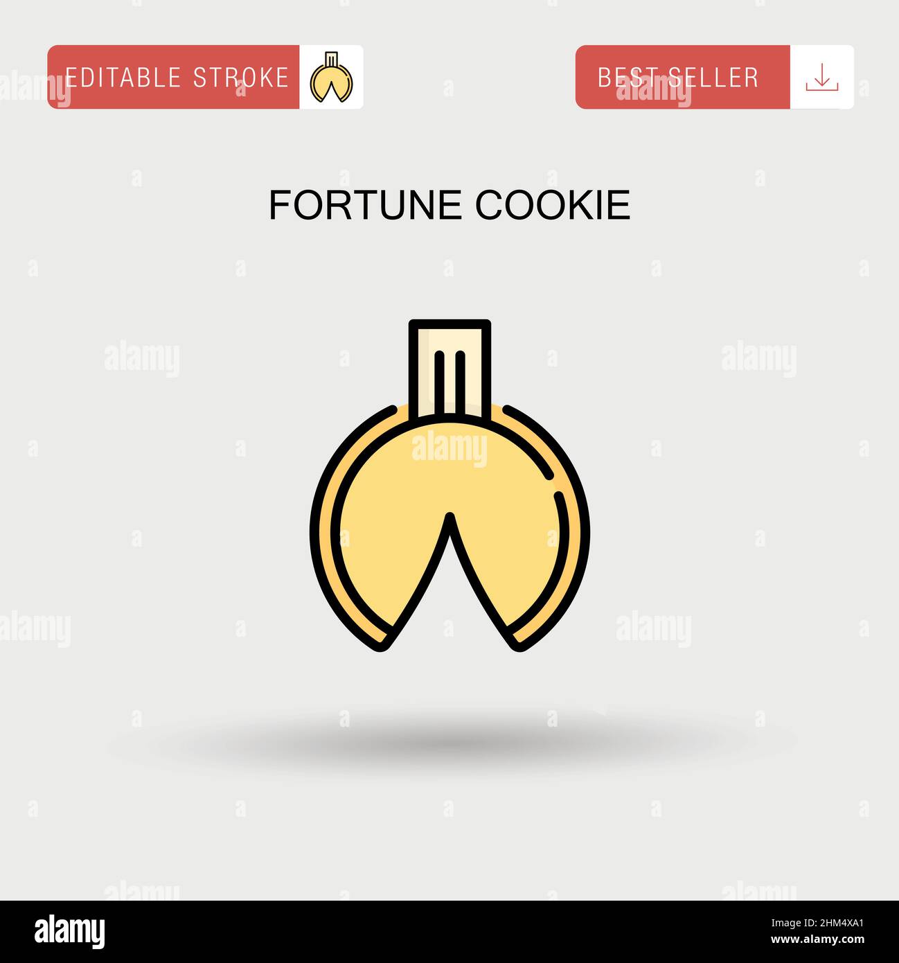 Fortune cookie Simple vector icon Stock Vector Image & Art - Alamy
