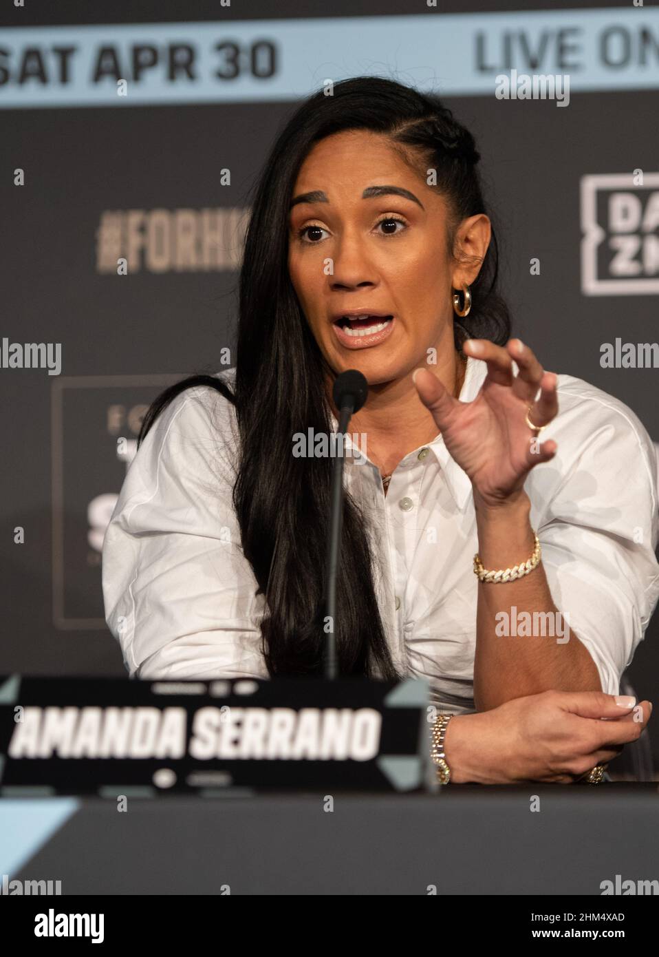 The Leadenhall Building, UK. 07th Feb, 2022. Amanda Serrano seven ...
