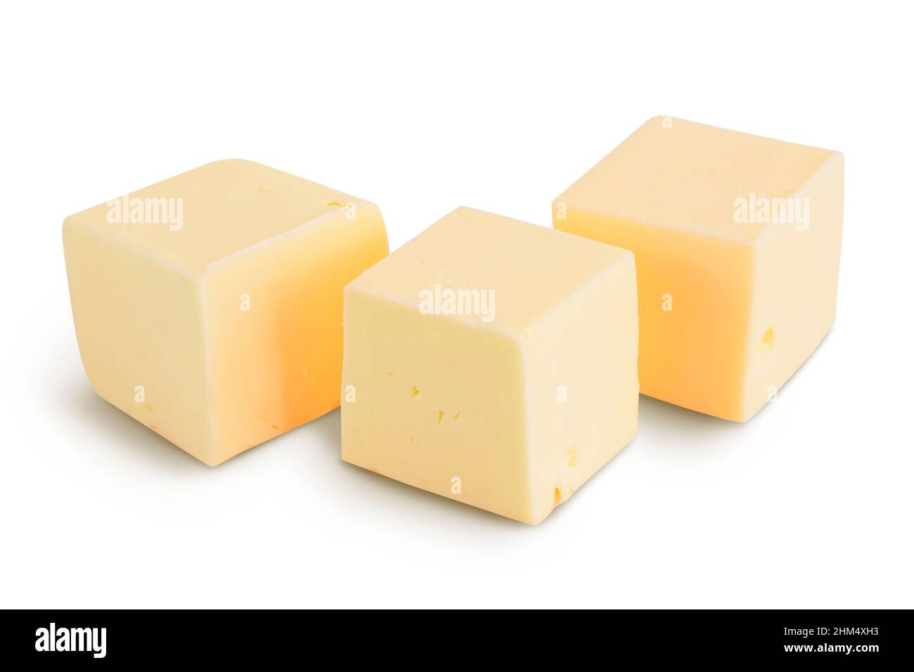 butter cube isolated on white background with clipping path and full ...