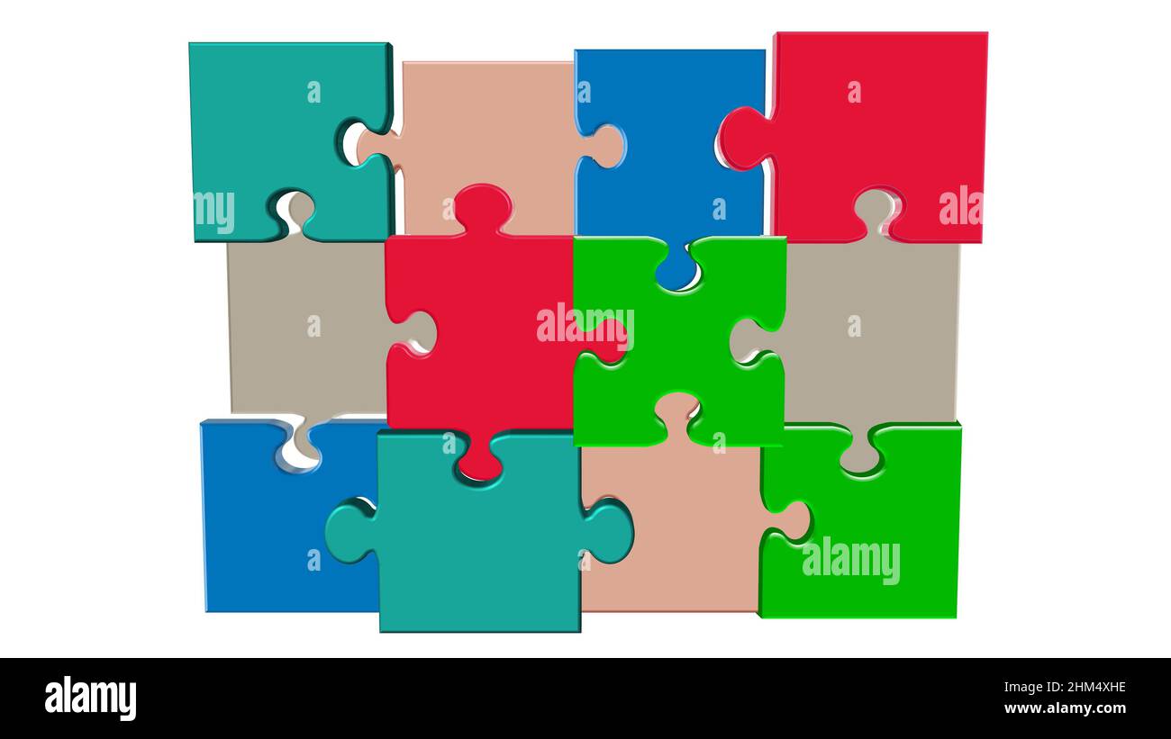 Abstract Puzzle Pieces Background