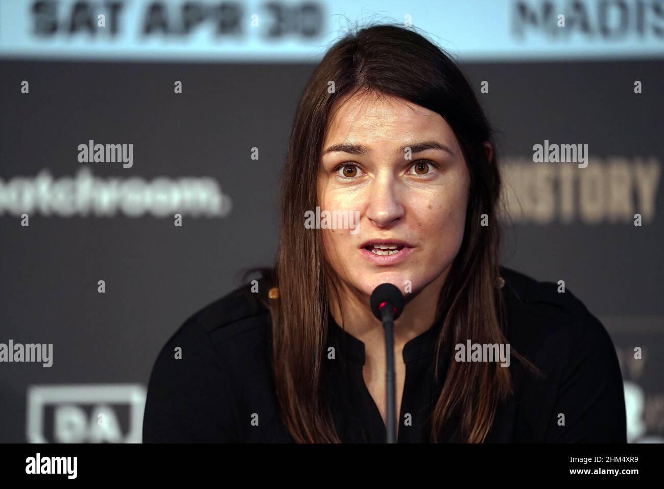Boxer Katie Taylor during a press conference at The Leadenhall Building ...