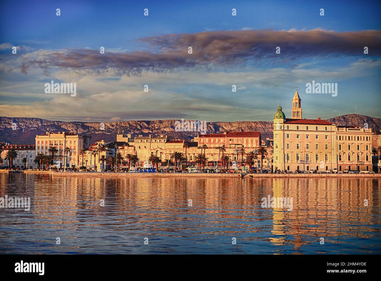 Riva Split Waterfront late afternoon Stock Photo - Alamy
