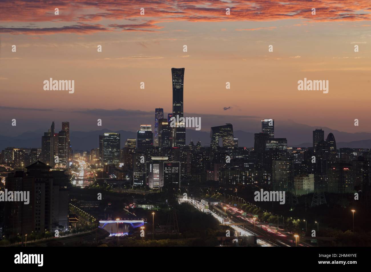Beijing new building contour line Stock Photo - Alamy