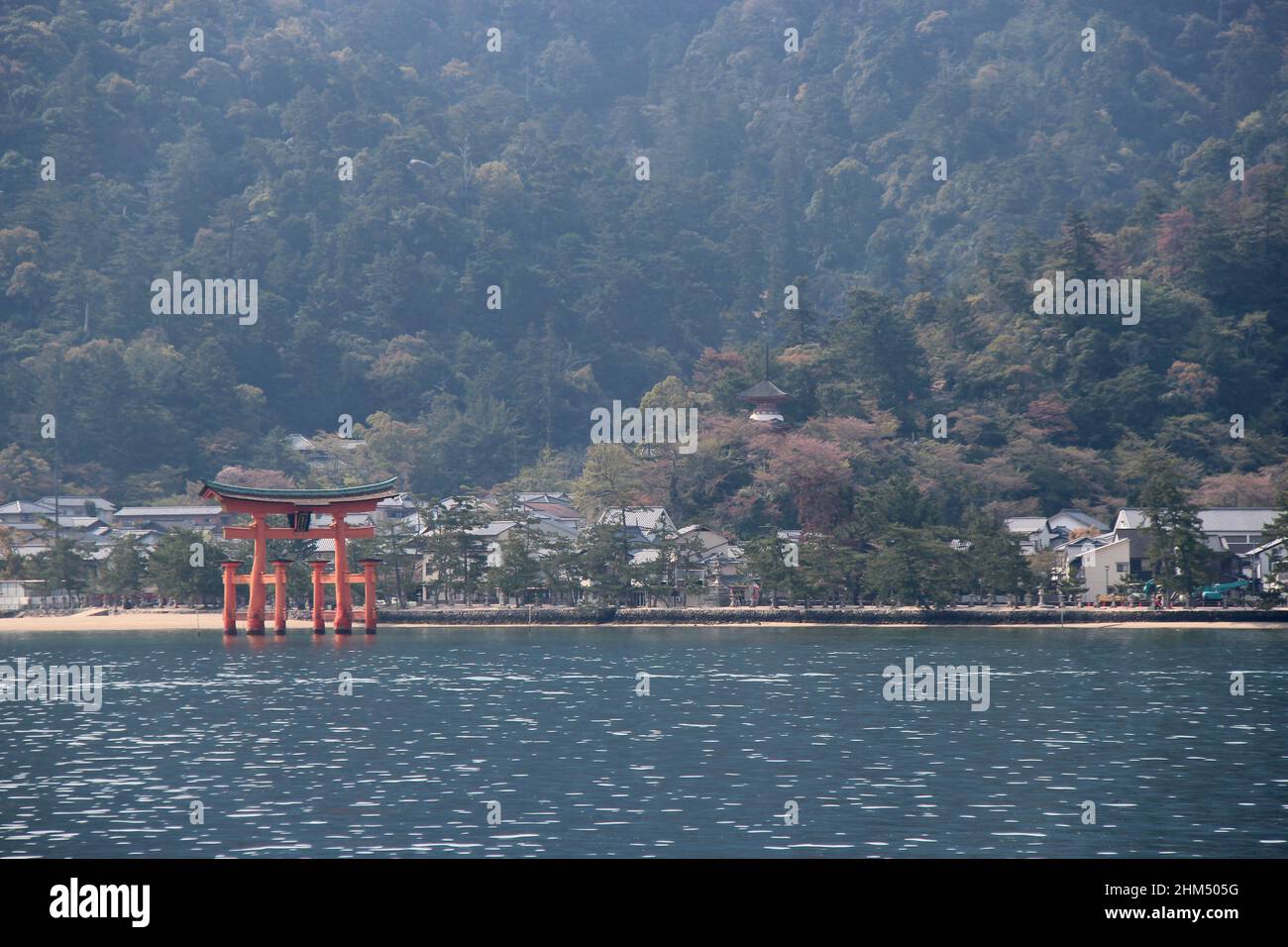 miyajima island and torii of a shinto shrine (itsukushima) in japan ...