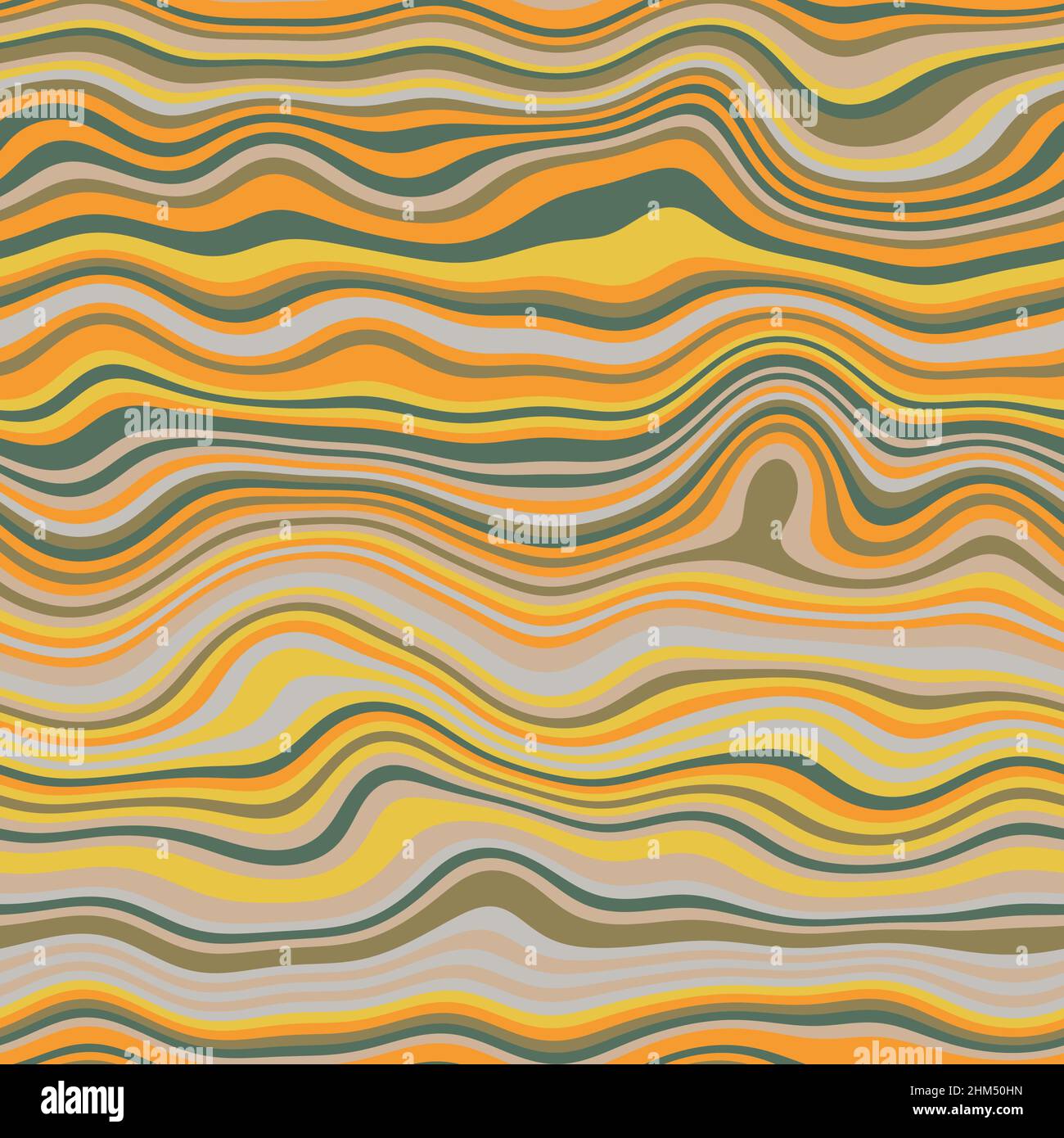 Seamless wavy stripe trendy surface pattern design for print. High quality illustration. Curved ...