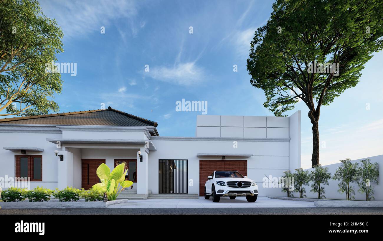 Simple and minimalist home design Stock Photo - Alamy