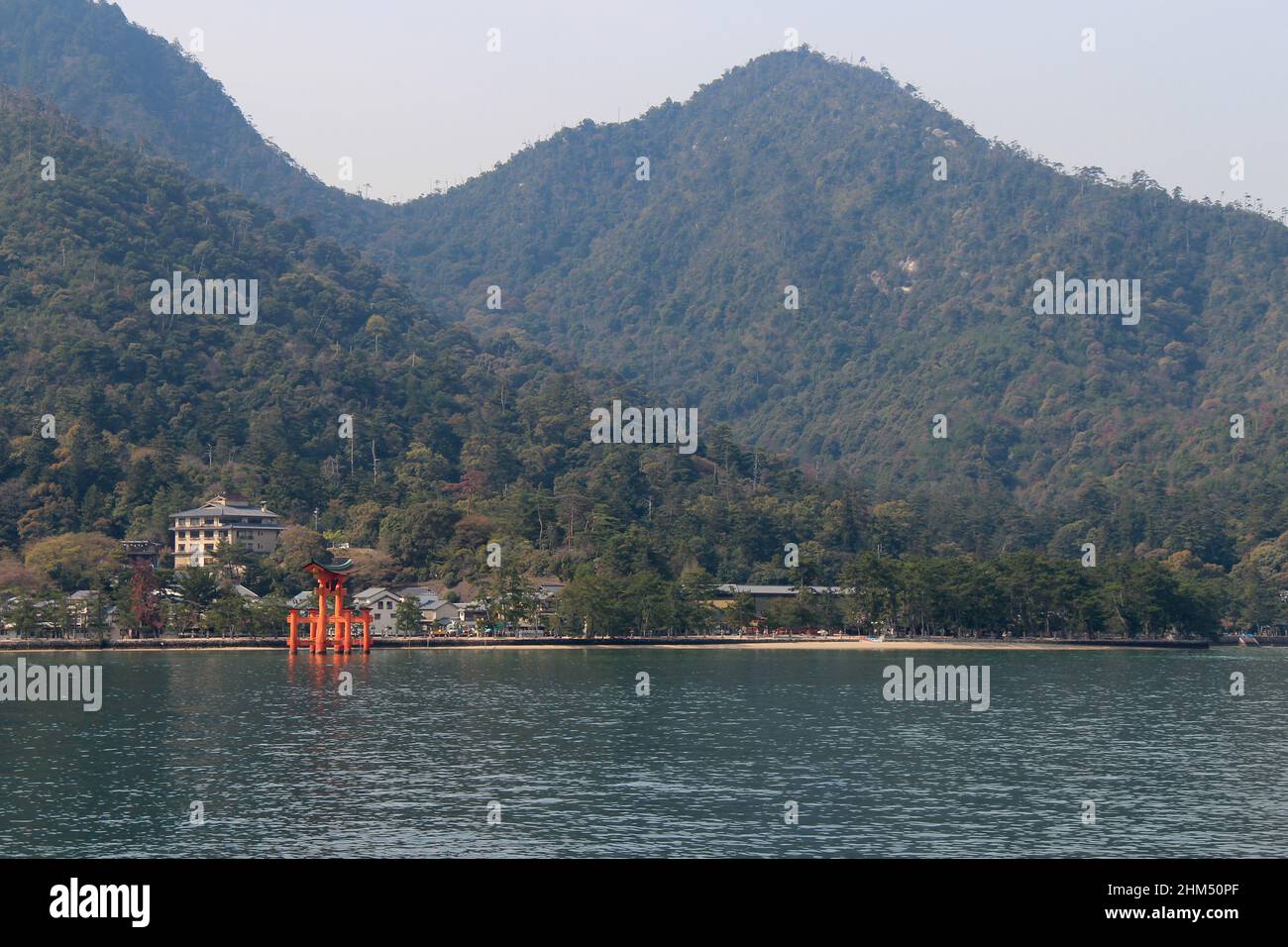 miyajima island and torii of a shinto shrine (itsukushima) in japan ...