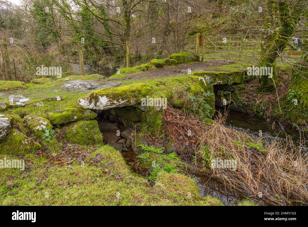 The old bridge at St Cybi's Well an ancient magical well at Llangybi ...